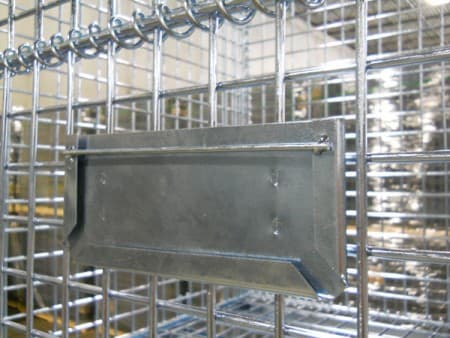 Warehouse Wire Container with Card Holder - 4" x 6"