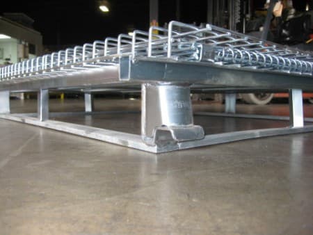 4 Way Steel Runners for Wire Pallet Containers