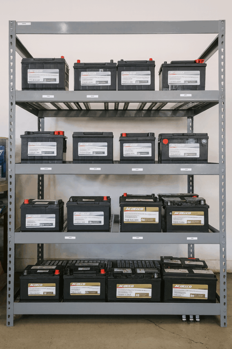Automotive Battery Storage Racks | Car Battery Racking