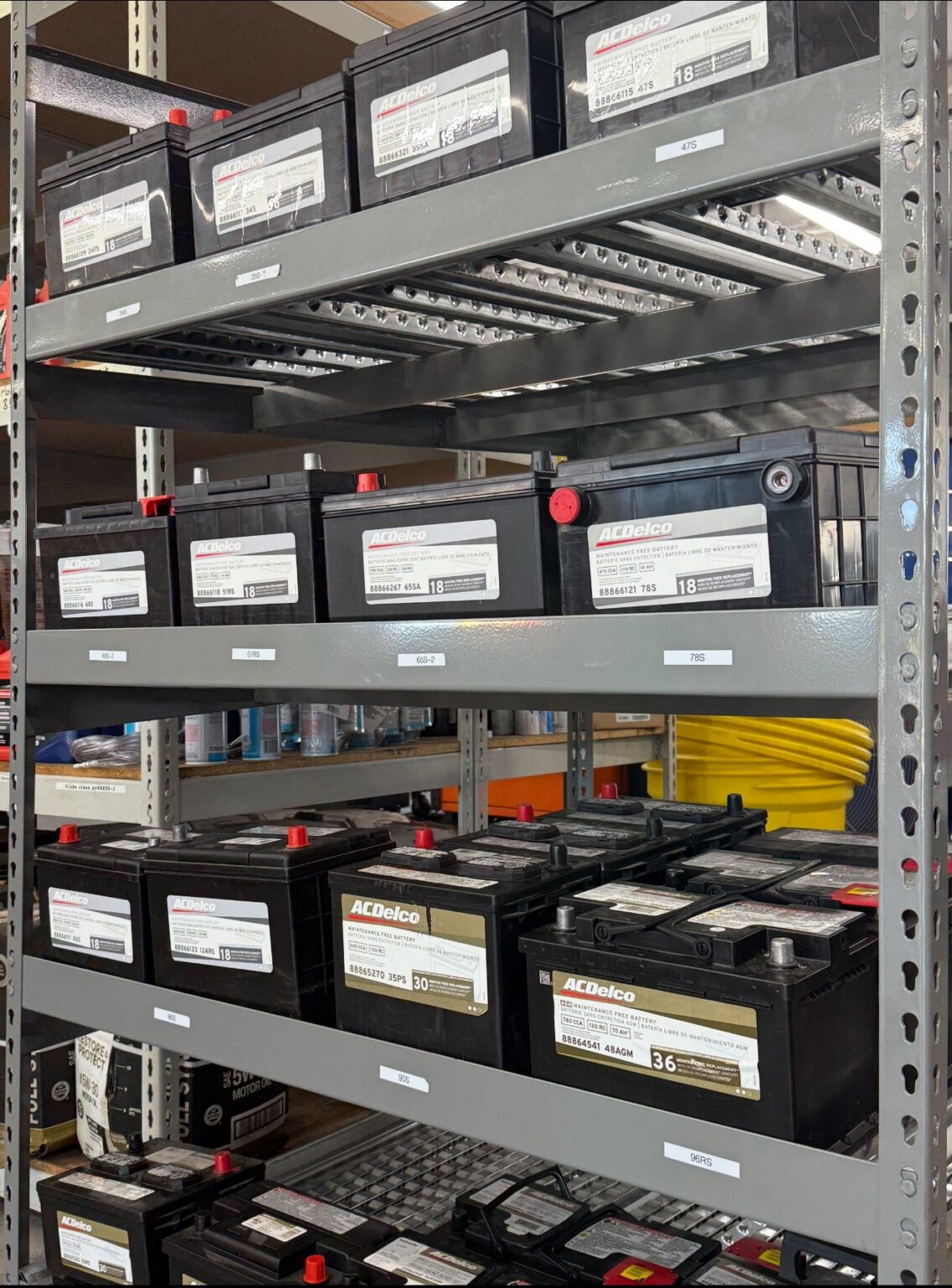 Automotive Battery Storage Racks | Car Battery Racking