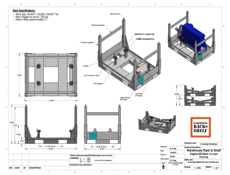 Engine Storage Racks | Engine Shipping | Engine Rack Stands
