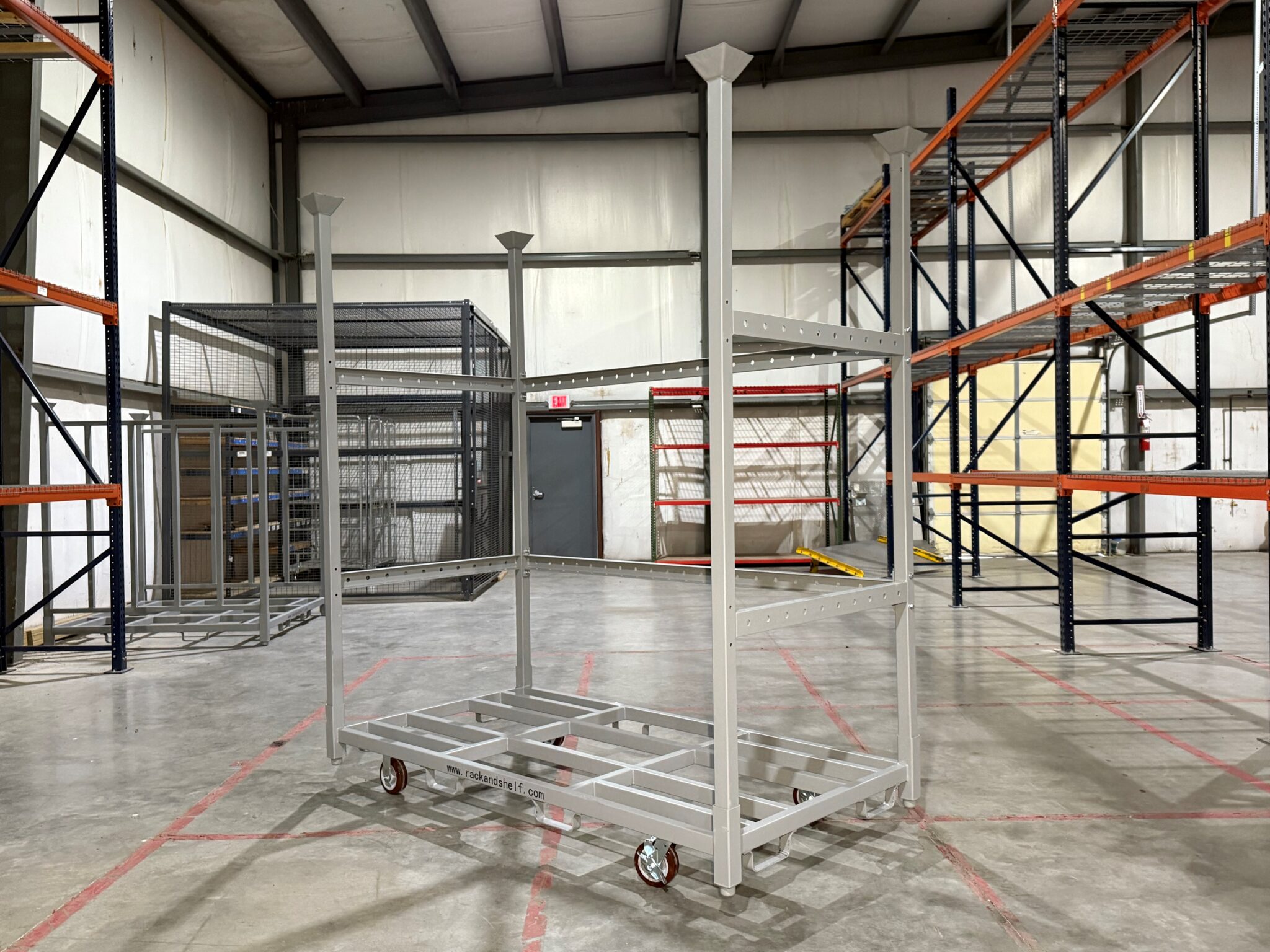 Stackable Window & Door Transport Pallet Racks with Casters