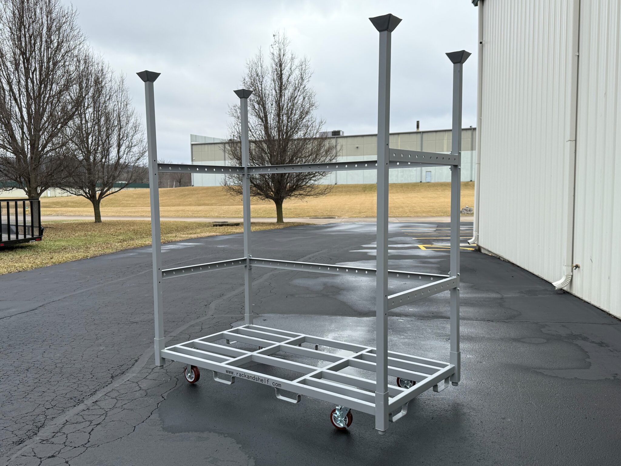 Stackable Window & Door Transport Pallet Racks with Casters