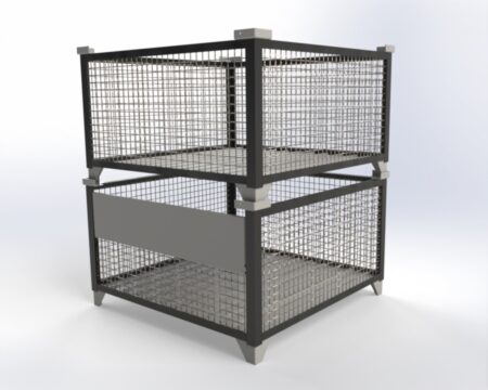 Rigid Wire Bins | Industrial Wire Mesh Pallet Containers