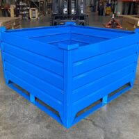 Corrugated Steel Container with Flat Steel Runners
