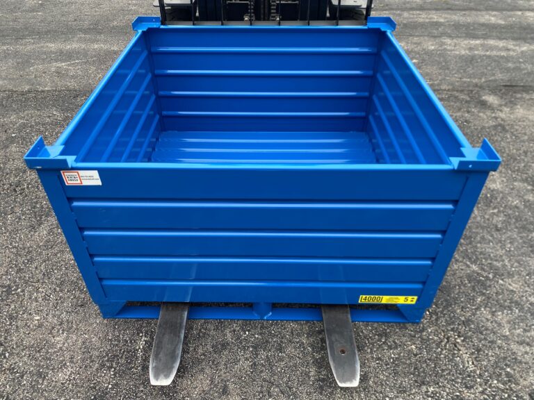 Corrugated Steel Container with Flat Steel Runners