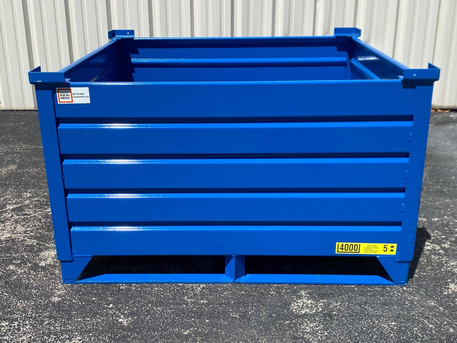Corrugated Steel Container with Flat Steel Runners