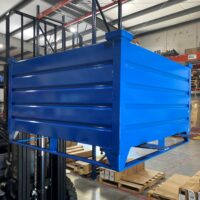 Corrugated Steel Container with Flat Steel Runners