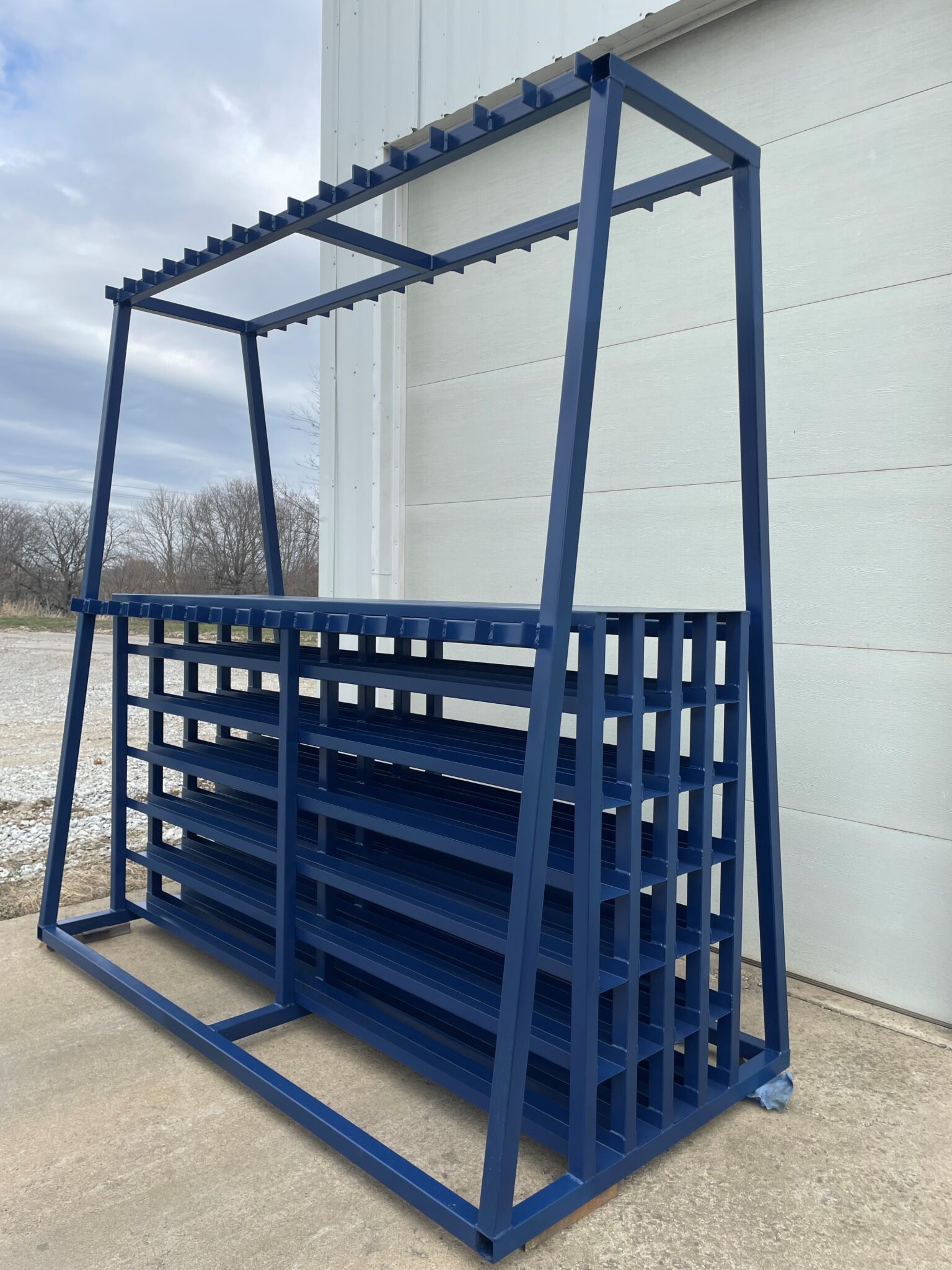 A-Frame Steel Storage Rack | Horizontal & Vertical Pipe Storage