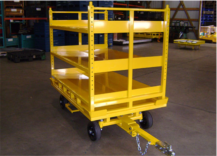 Tow Behind Utility Cart | Quad Steer Towable Trolley