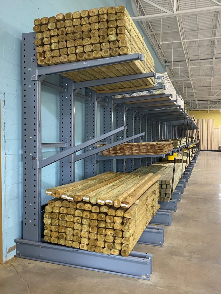 Cantilever Round Pipe Rack with Inclined Arms