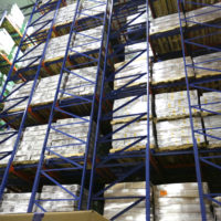 Frazier Industrial Structural Steel Glide-In Pushback Racking