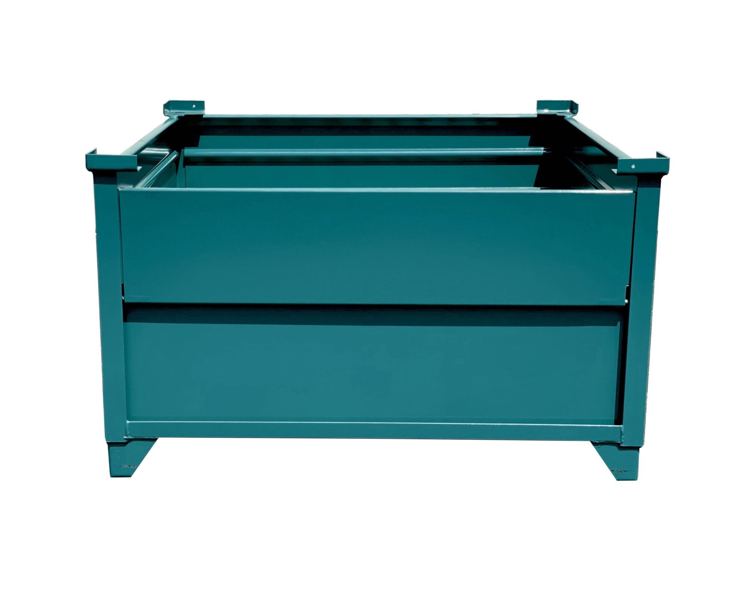 Stackable Corrugated Steel Container - 30″ x 35″ x 30″