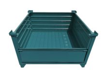 Stackable Corrugated Steel Container - 30″ x 35″ x 30″