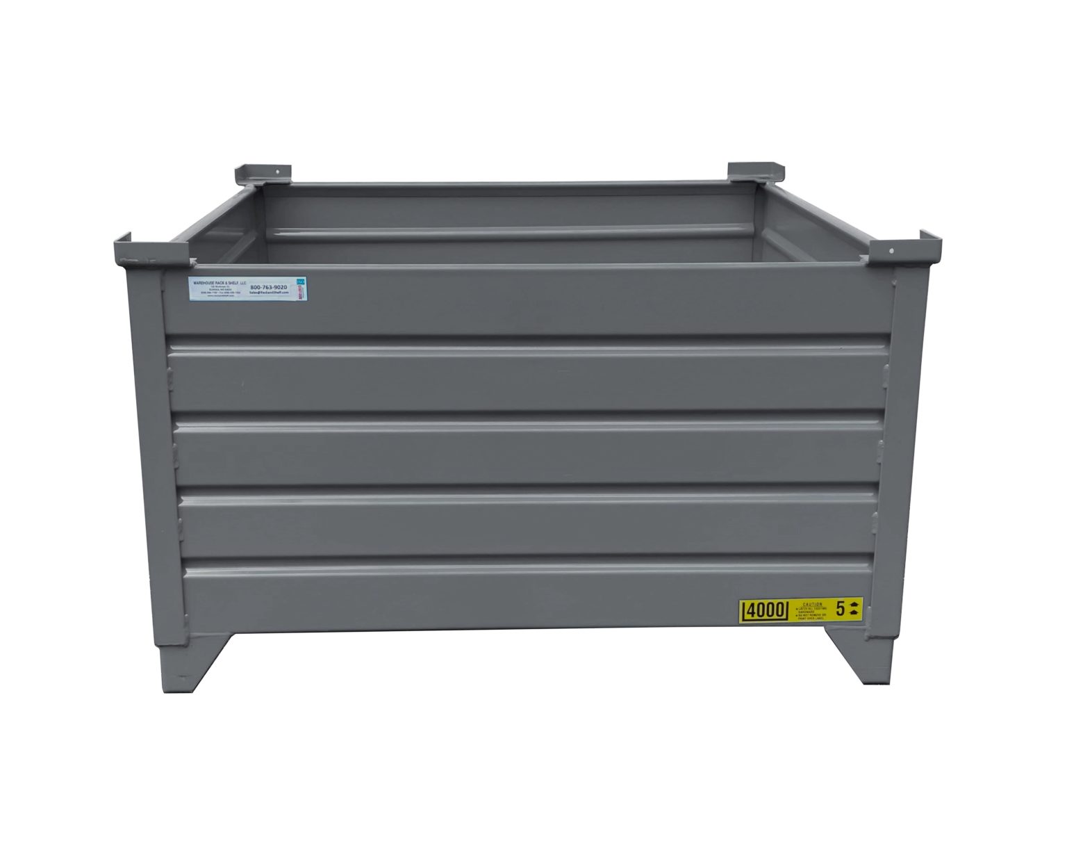 42" x 42" x 30" Topper Stackable Corrugated Steel Container PN. 51009-X
