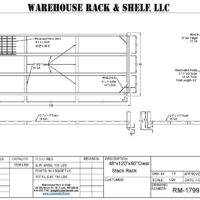 48" d. x 120" w. x 69" h. Portable Stack Racks - Warehouse Rack and Shelf