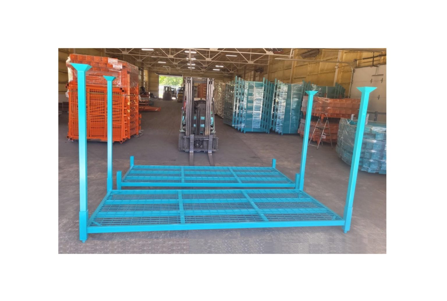 48" d. x 120" w. x 69" h. Portable Stack Racks - Warehouse Rack and Shelf