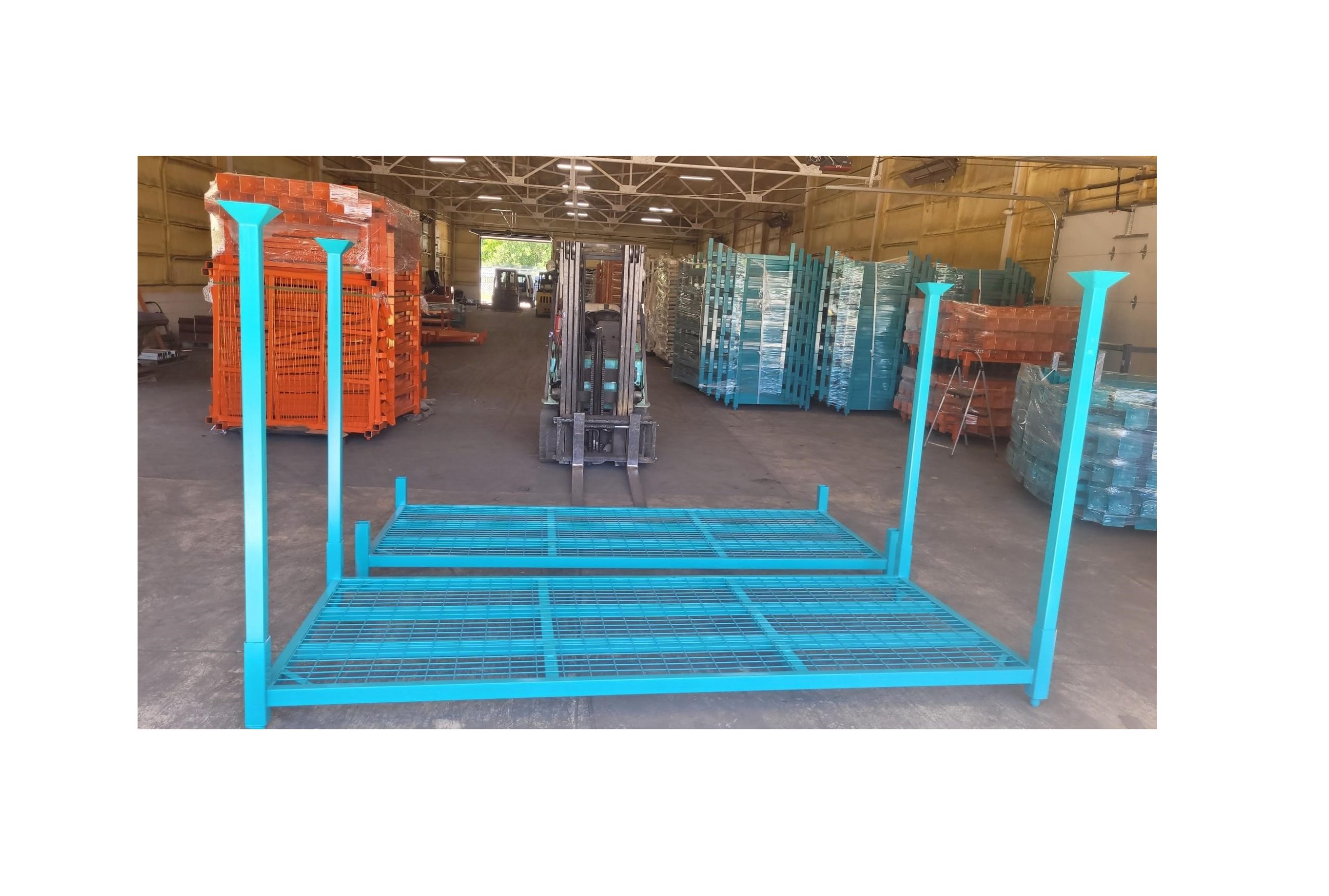 48" d. x 120" w. x 69" h. Portable Stack Racks - Warehouse Rack and Shelf
