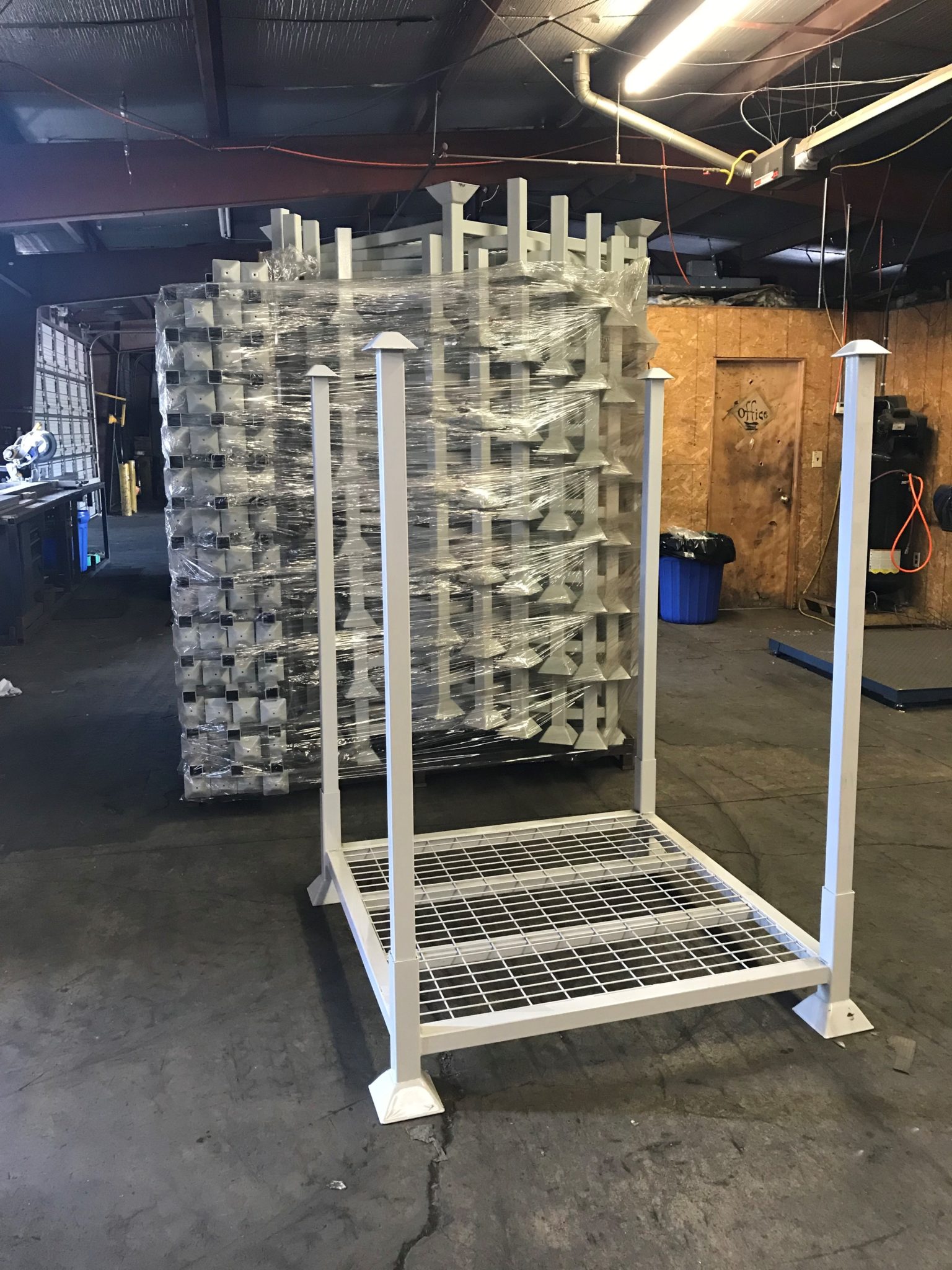 48" d. x 48" w. x 69" h. Portable Stack Racks