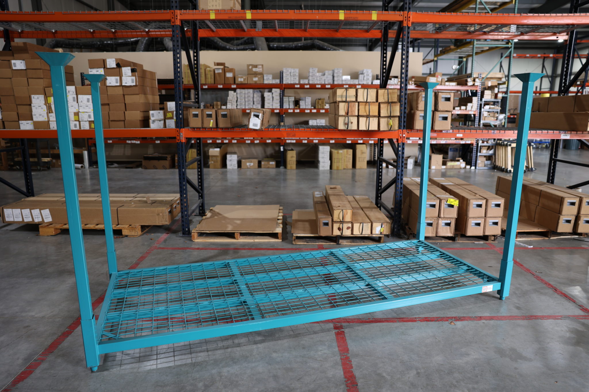 48" d. x 120" w. x 69" h. Portable Stack Racks - Warehouse Rack and Shelf