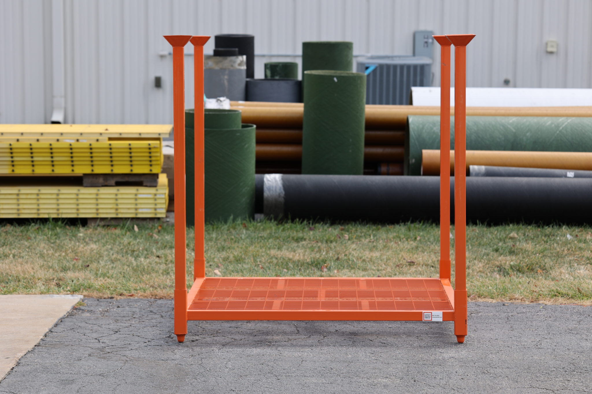 Stacking Rack - 60"x60"x60" | Pallet with Mesh Decking