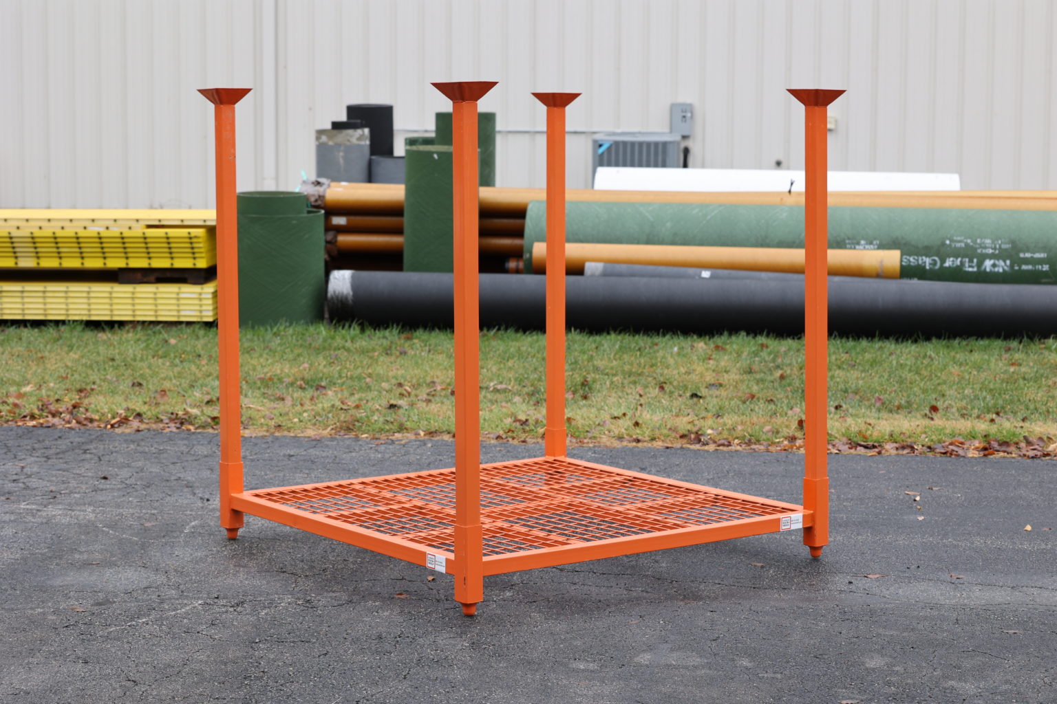 Stacking Rack - 60"x60"x60" | Pallet with Mesh Decking