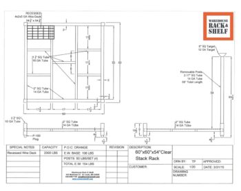 60" d. x 60" w. x 60" Portable Stack Racks - Warehouse Rack and Shelf