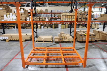Stacking Rack - 60"x60"x60" | Pallet with Mesh Decking