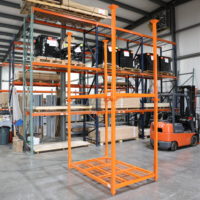 Stacking Rack - 60"x60"x60" | Pallet with Mesh Decking