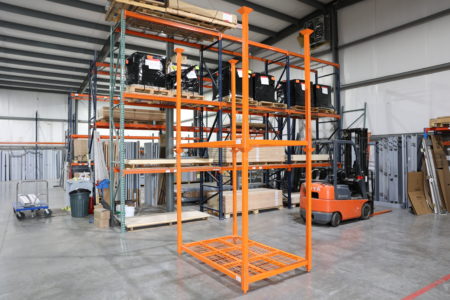 Stacking Rack - 60"x60"x60" | Pallet with Mesh Decking