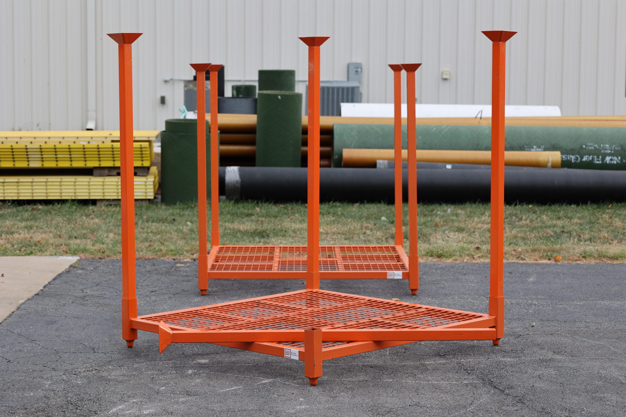 Stacking Rack - 60"x60"x60" | Pallet with Mesh Decking