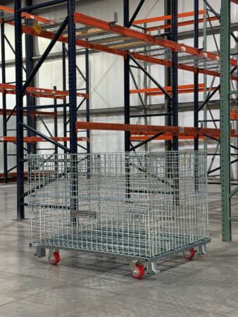 Collapsible Wire Containers with Casters