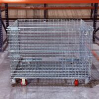 Collapsible Wire Containers with Casters