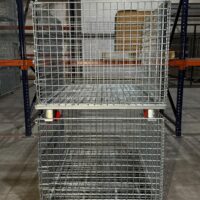 Collapsible Wire Containers with Casters