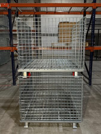 Collapsible Wire Containers with Casters