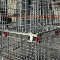 Collapsible Wire Containers with Casters