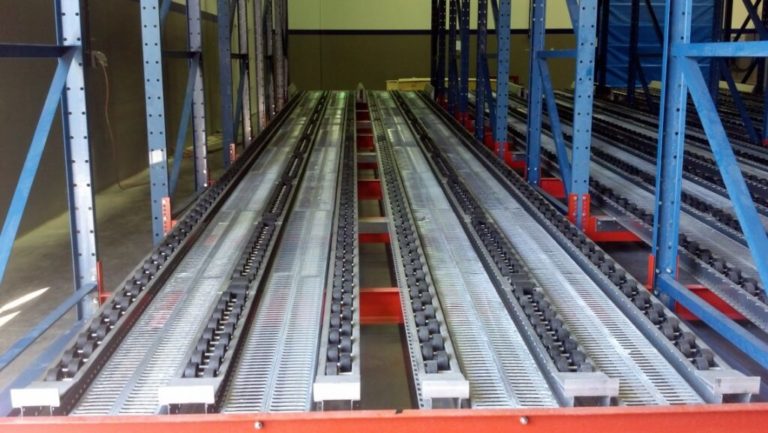 Pallet Flow Rails for a Pallet Flow Rack System - Warehouse Rack and Shelf