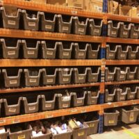 Small Plastic Rack Bins with Dividers | Plastic Hopper Bins