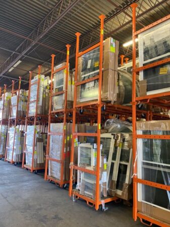 Stackable Window & Door Transport Pallet Racks with Casters