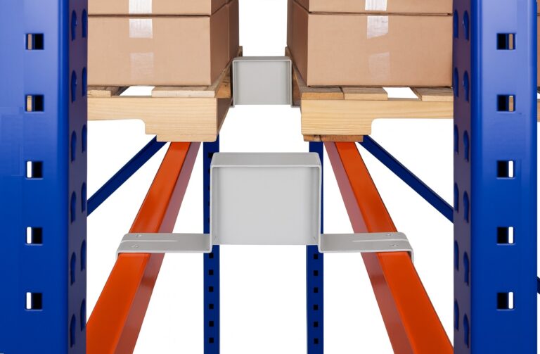 Double Pallet Load Stops Prevent Pallet Push Through Accidents