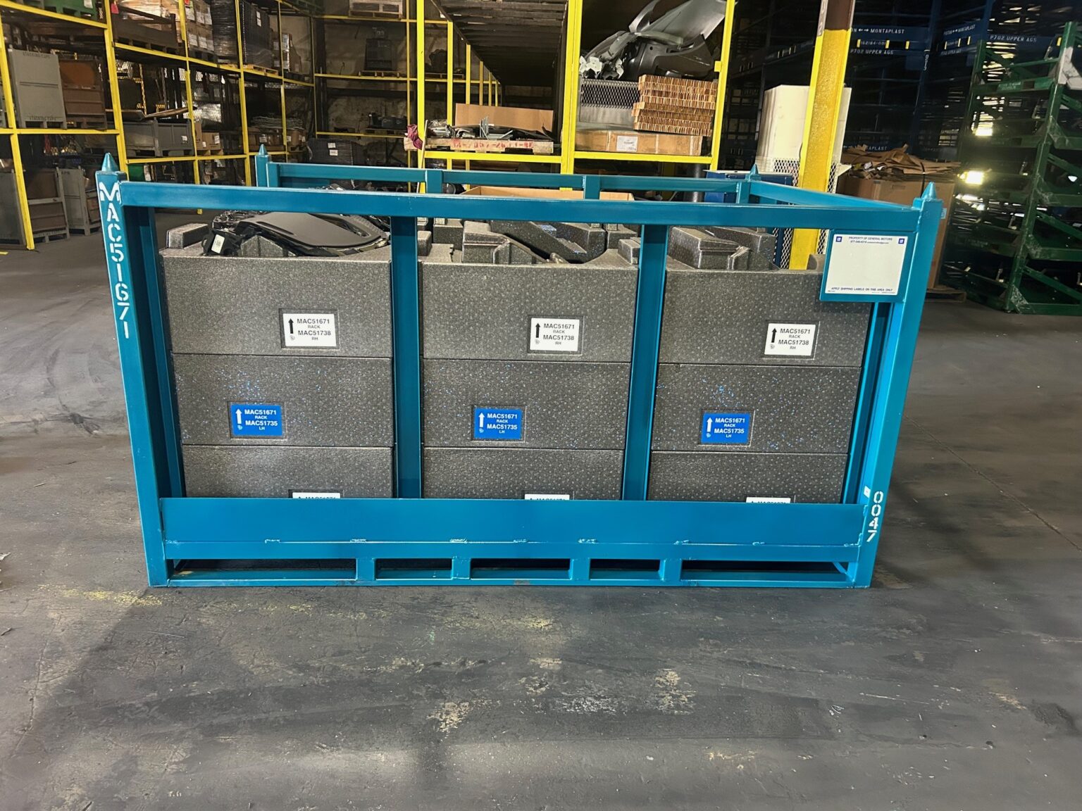 Automotive Fixed Arm Racks | Returnable Shipping Racks