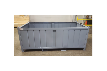 Extra Wide Stackable Corrugated Steel Containers