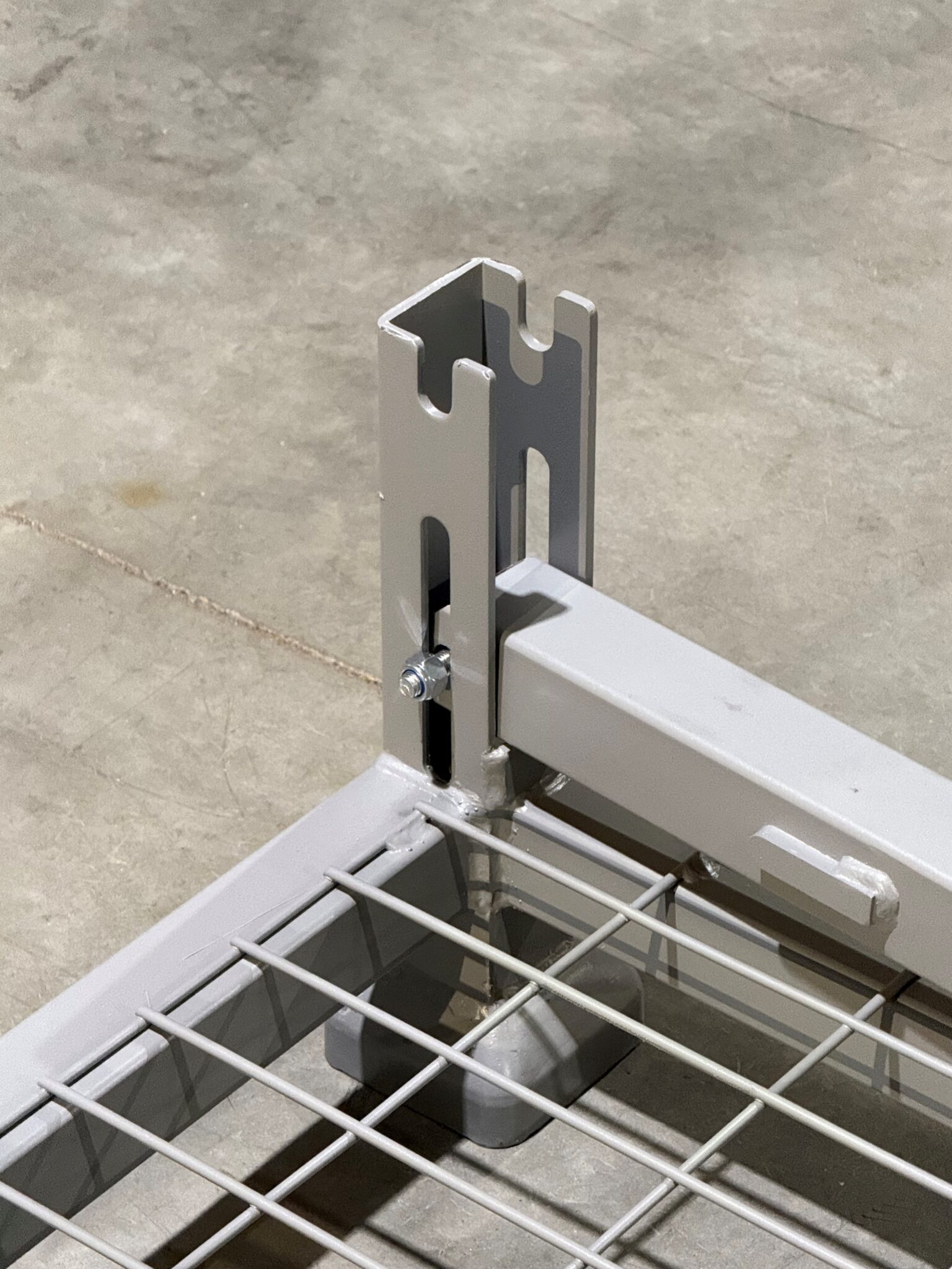 Collapsible Knockdown (KD) Stack Racks with Hinged Corner Posts