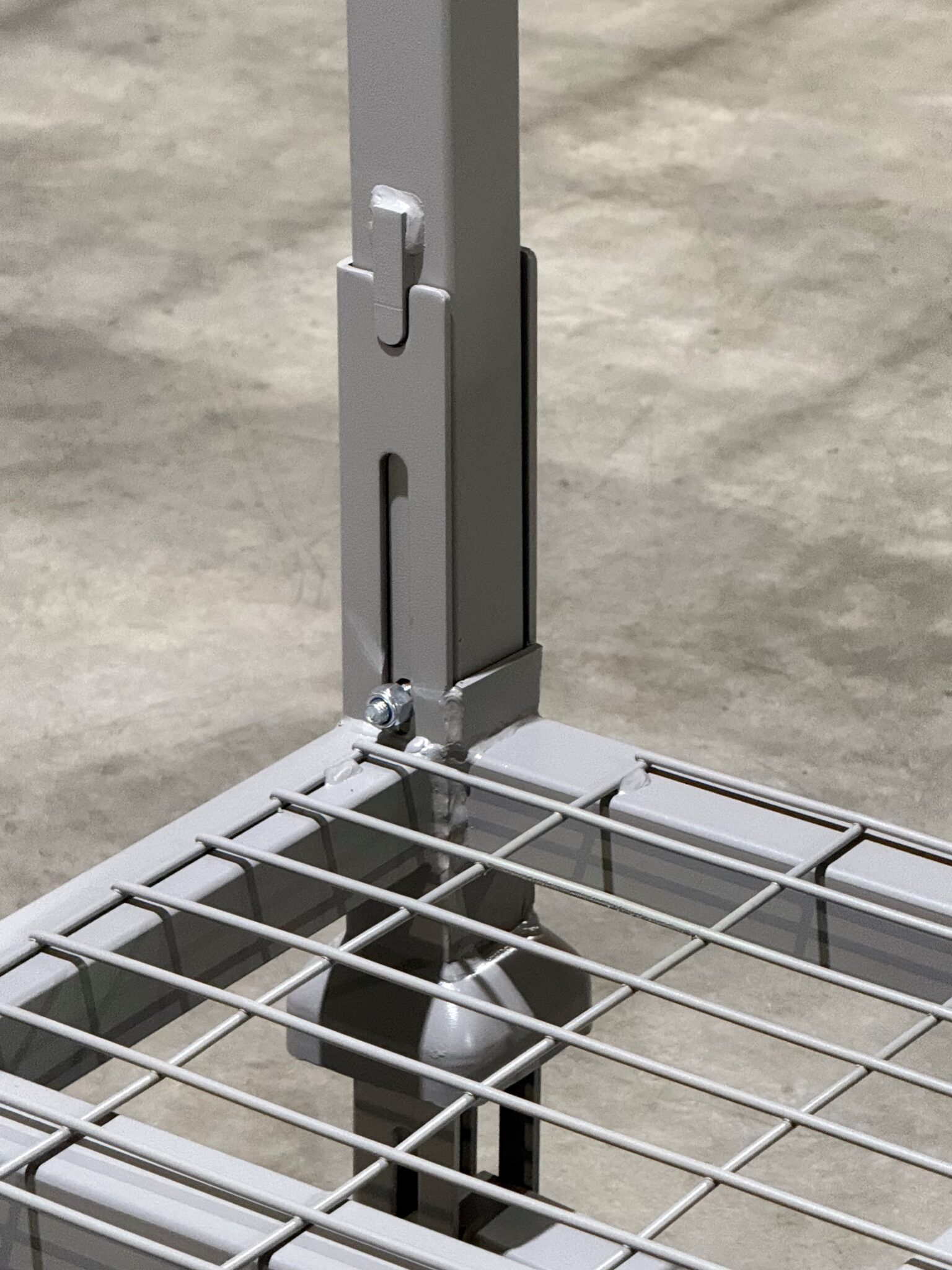 Collapsible Knockdown (KD) Stack Racks with Hinged Corner Posts