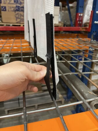 NFPA Fire Rated Hanging Vinyl Mesh Pallet Rack Shelf Dividers ...