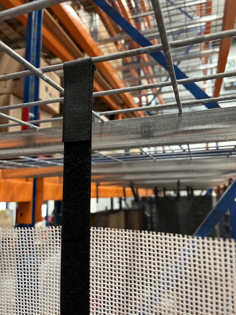 NFPA Fire Rated Hanging Vinyl Mesh Pallet Rack Shelf Dividers ...