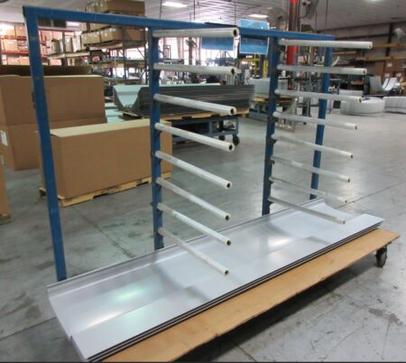 Sheet Metal Cart | 9-Slot WIP Rack with Wheels for Storing Aluminum ...