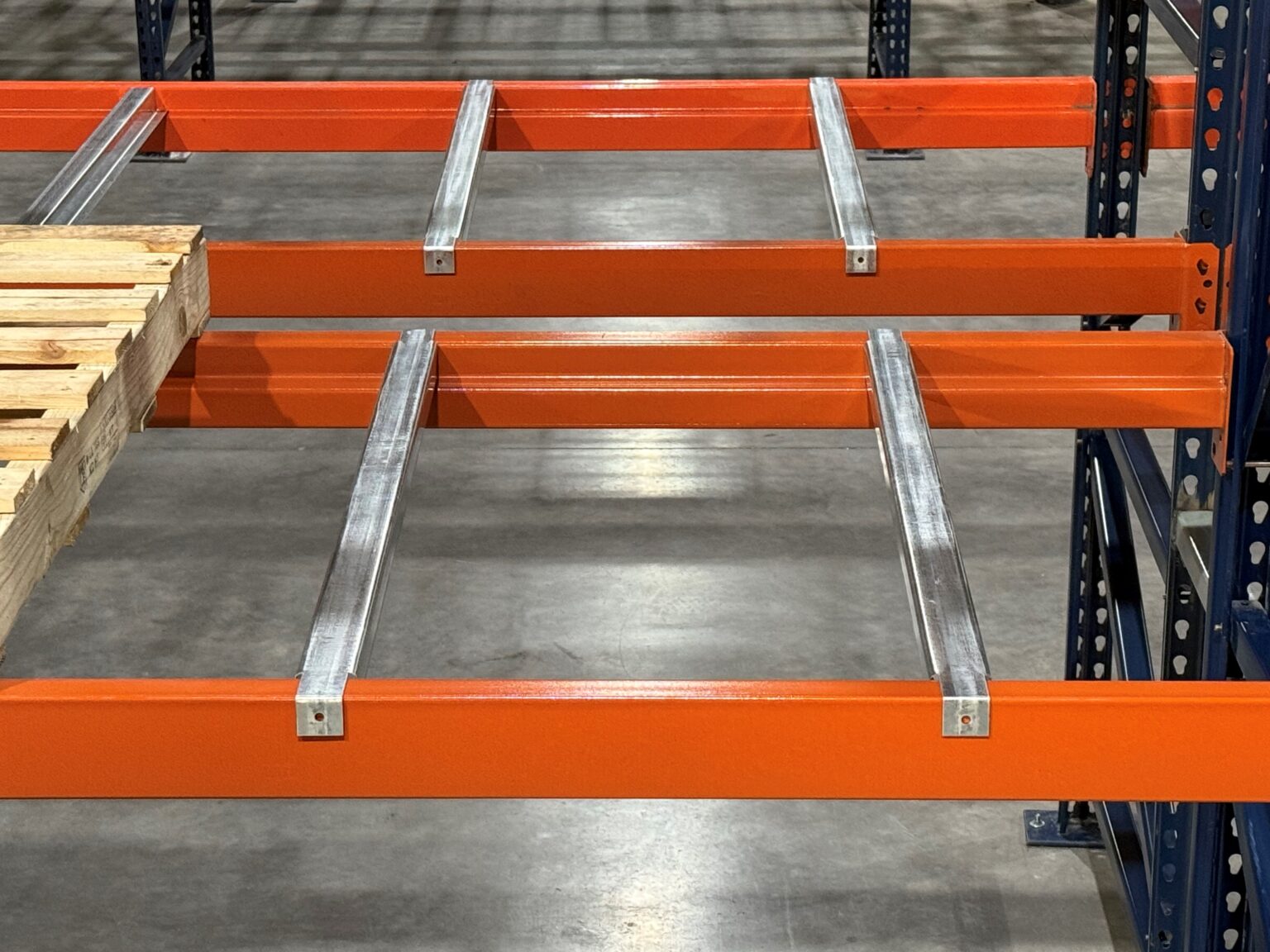 42" L. x 2" W. x 16 Ga. Double Flanged Pallet Support Crossbars PN ...