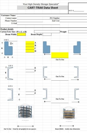 Cart Track Carton Flow Specification Sheet