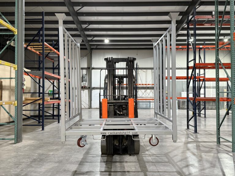 Portable Carpet Roll Rack with Casters